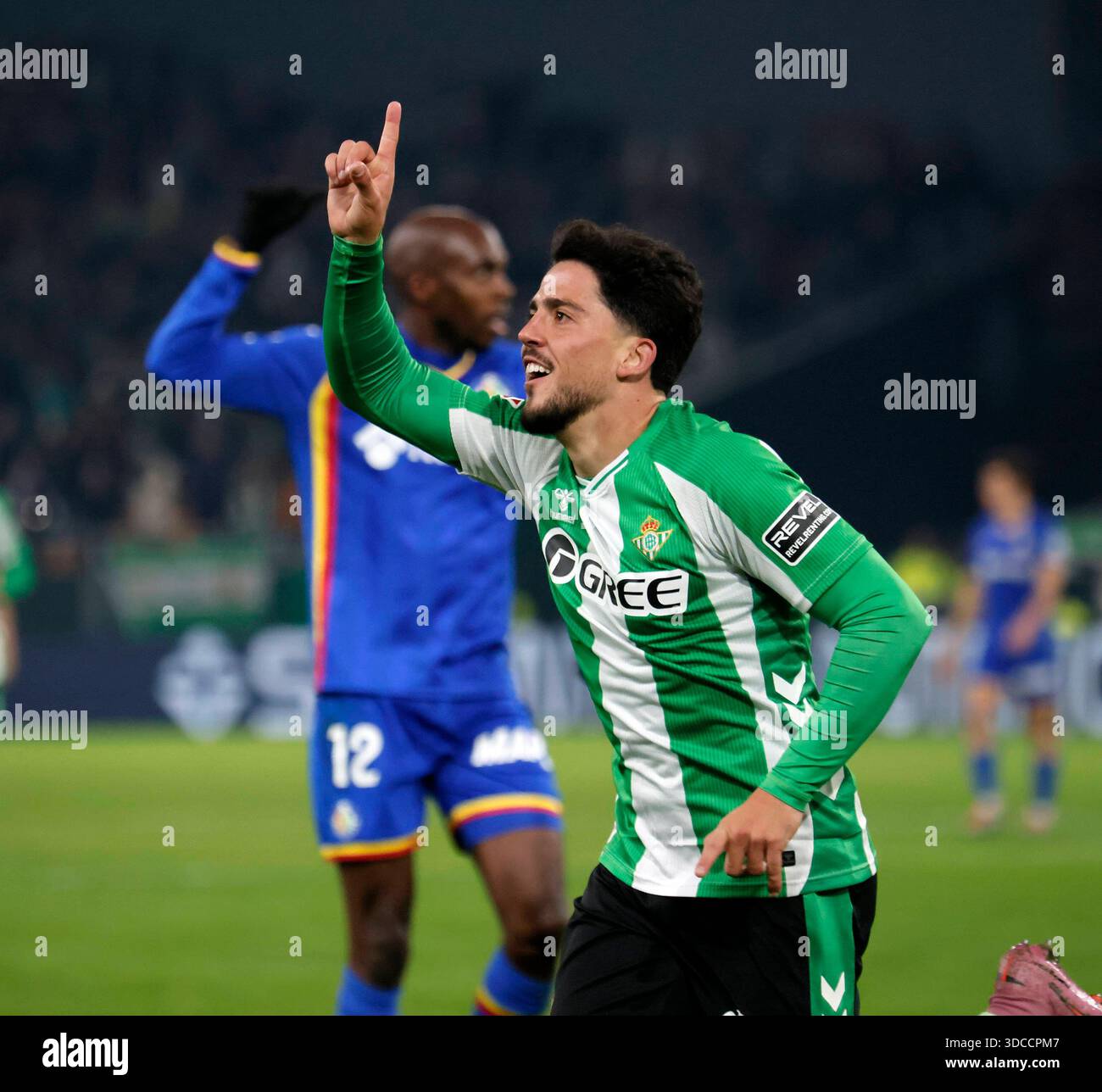 Spanish La Liga EA Sports soccer match Betis vs Getafe at La Cartuja ...