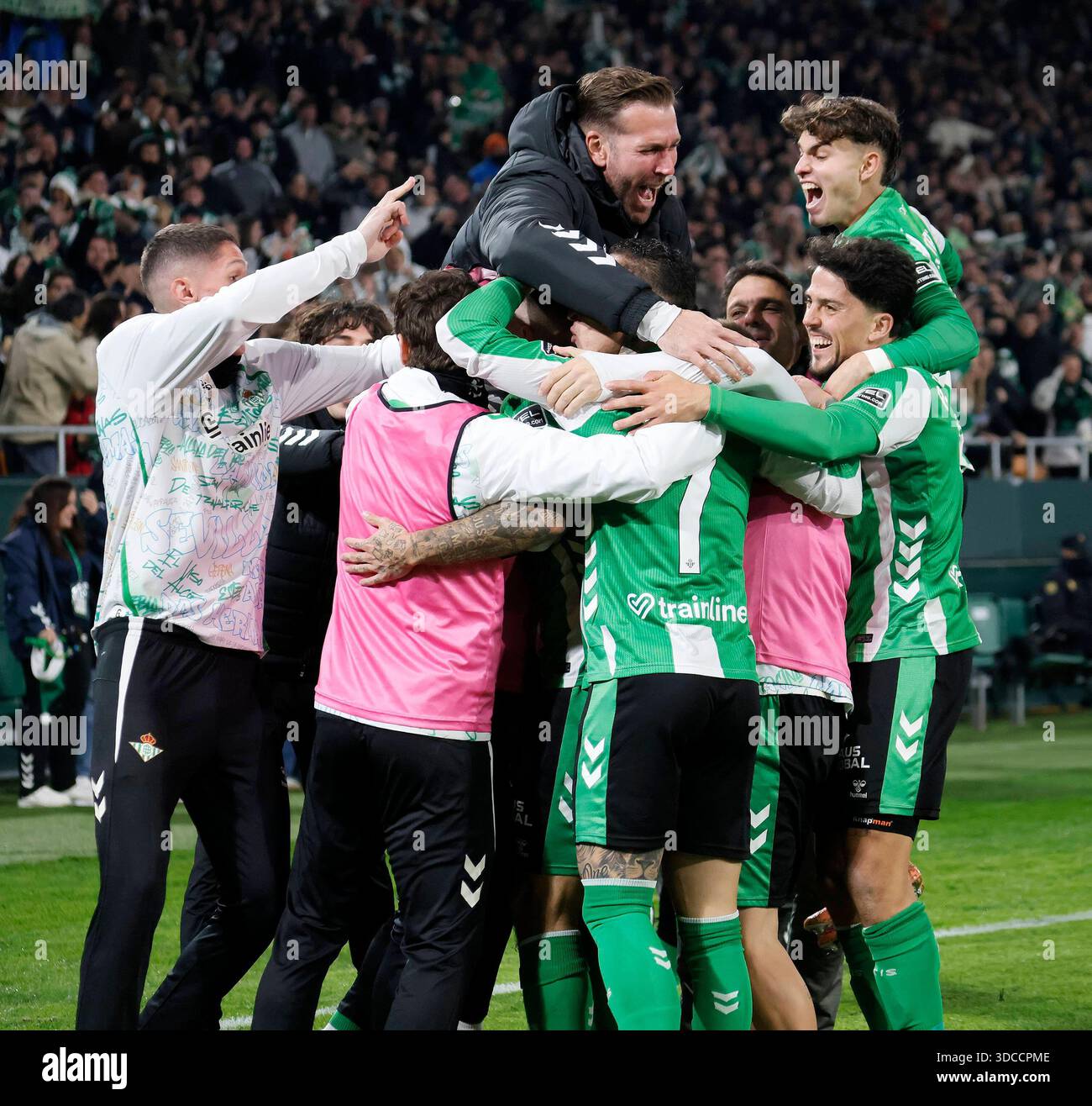 Spanish La Liga EA Sports soccer match Betis vs Getafe at La Cartuja ...