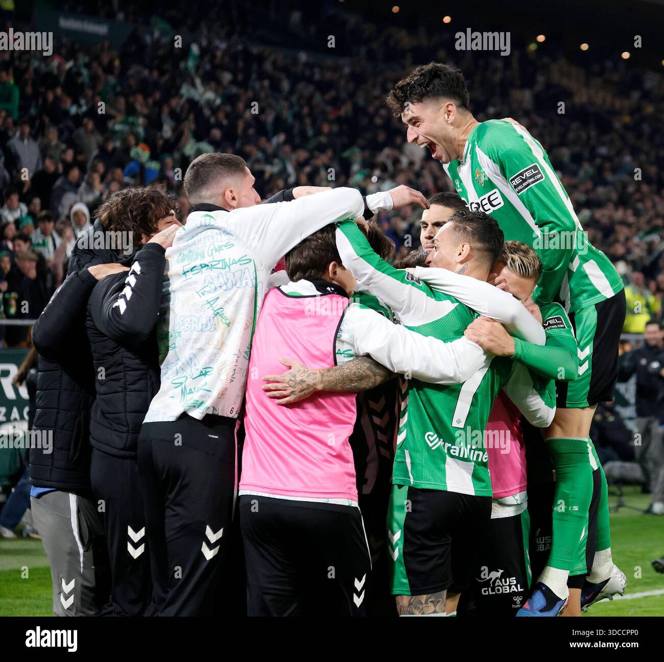 Spanish La Liga EA Sports soccer match Betis vs Getafe at La Cartuja ...