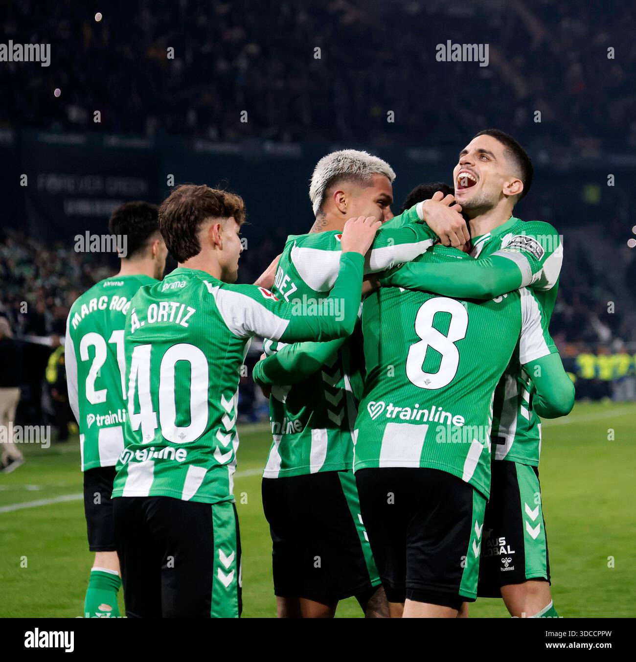 Spanish La Liga EA Sports soccer match Betis vs Getafe at La Cartuja ...