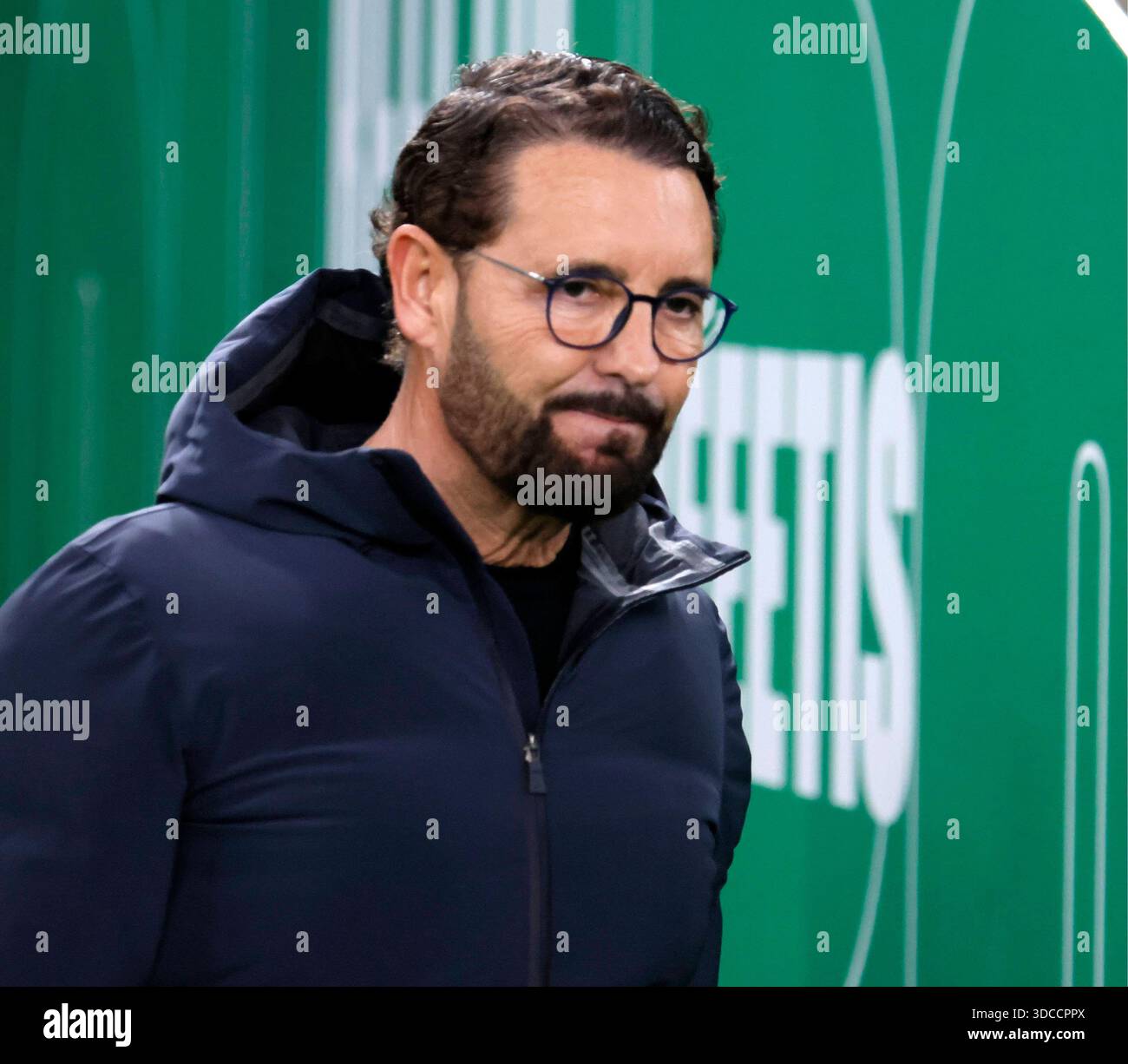 Spanish La Liga EA Sports soccer match Betis vs Getafe at La Cartuja ...