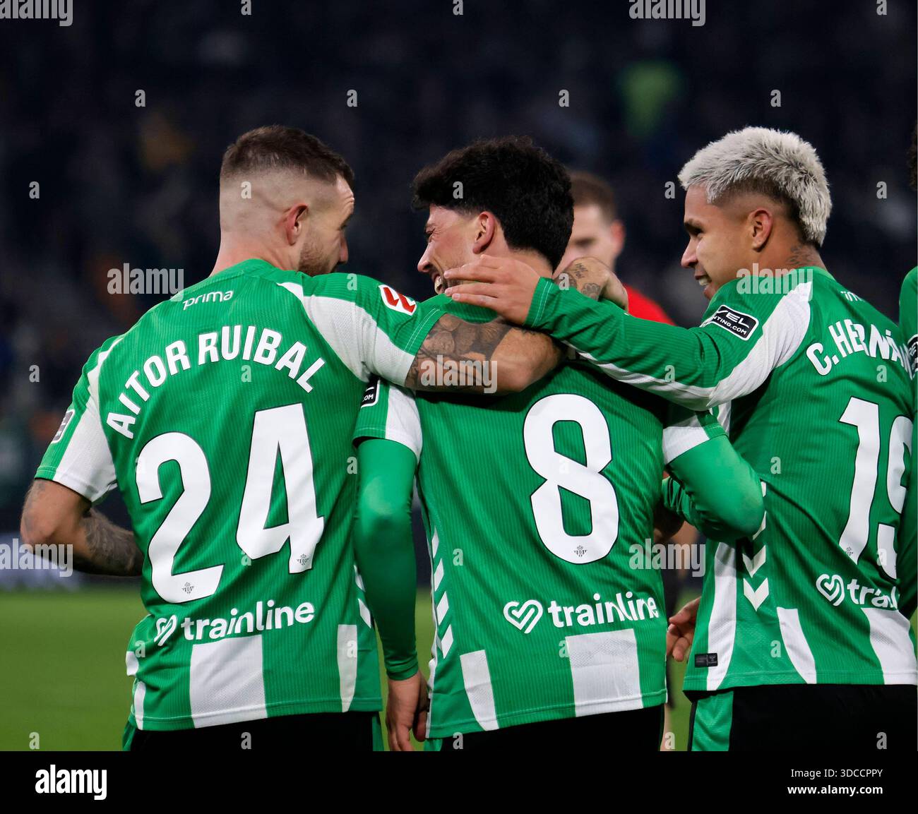 Spanish La Liga EA Sports soccer match Betis vs Getafe at La Cartuja ...