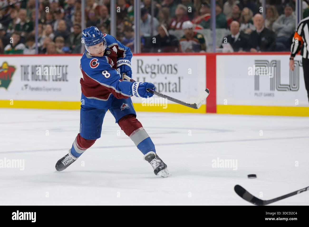 Colorado Avalanche defenseman Cale Makar scores during the second ...