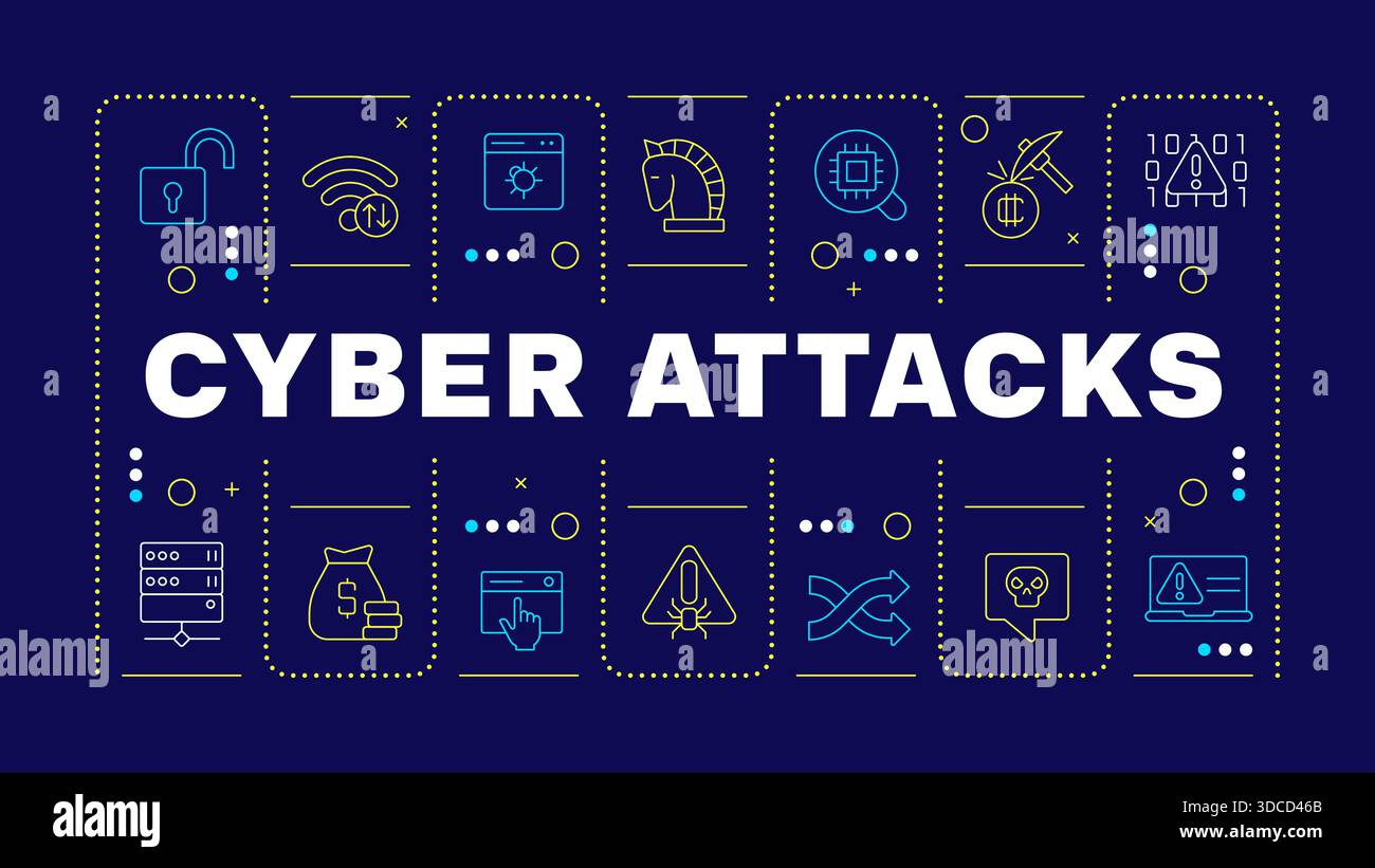 Cyber attack theme Stock Vector Images - Alamy