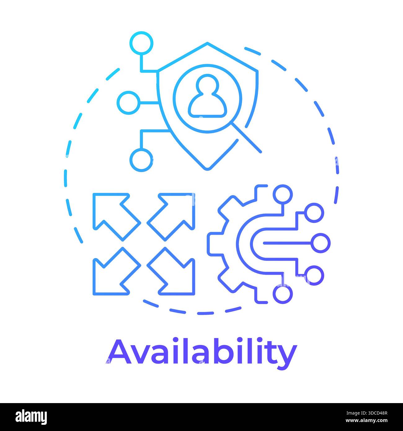 Availability blue gradient concept icon Stock Vector Image & Art - Alamy