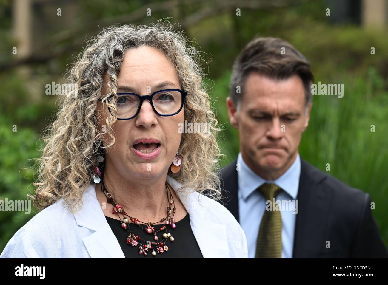 NSW Premier Chris Minns and Police Minister Yasmin Catley are joined by ...