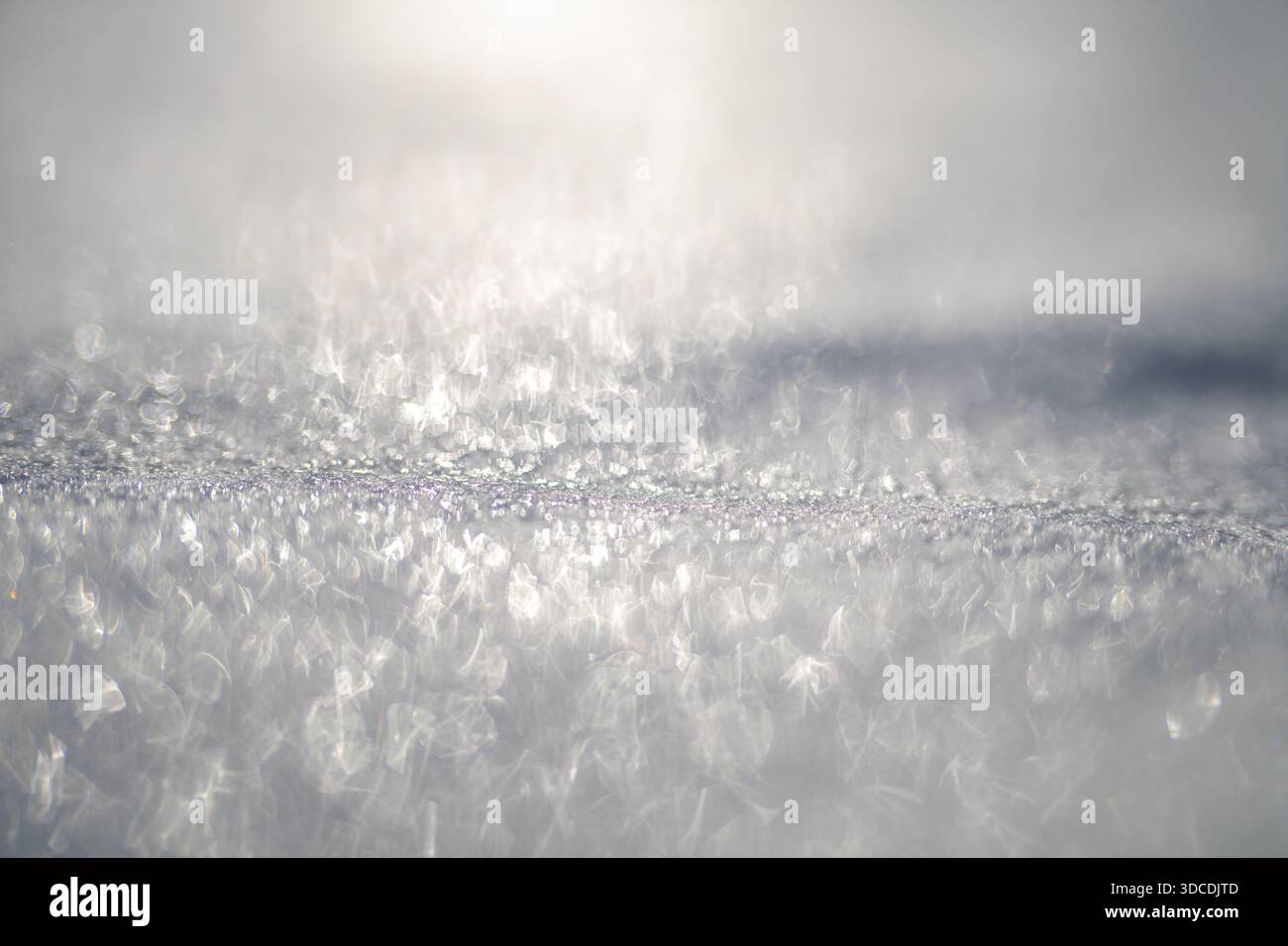 Snow field in daylight. Winter surface with snow pattern. Icy frozen ...