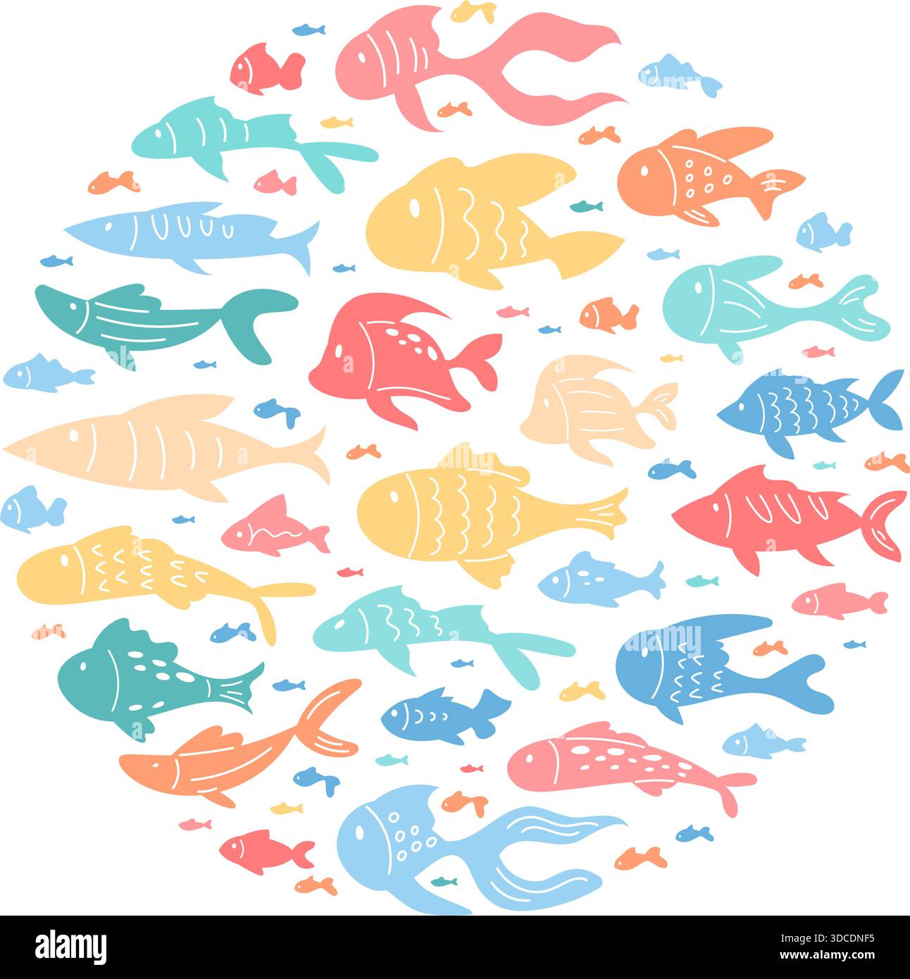 School flat design circle Stock Vector Images - Alamy