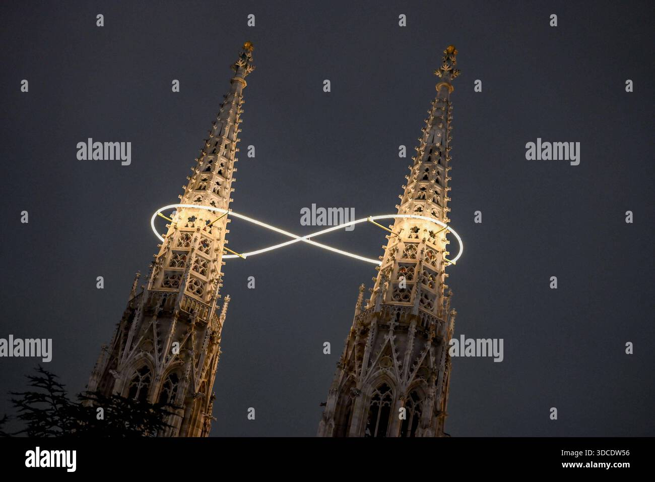 vienna, austria, 19 dec 2025, art installation Unendlichkeit des ...