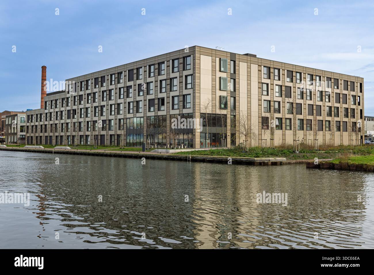 Modern temporary container housing complex in Utrecht located by the ...