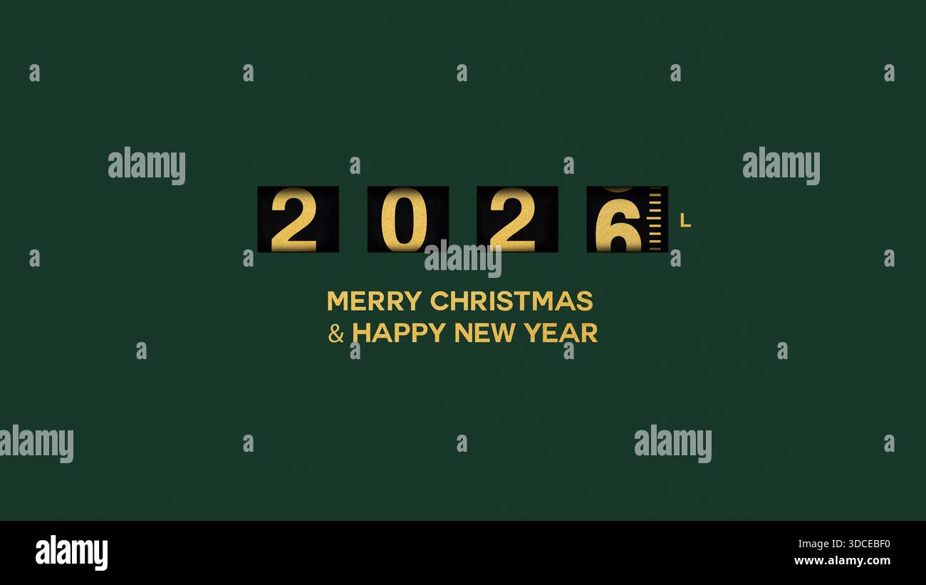 Welcome new year 2026 golden hi-res stock photography and images - Alamy