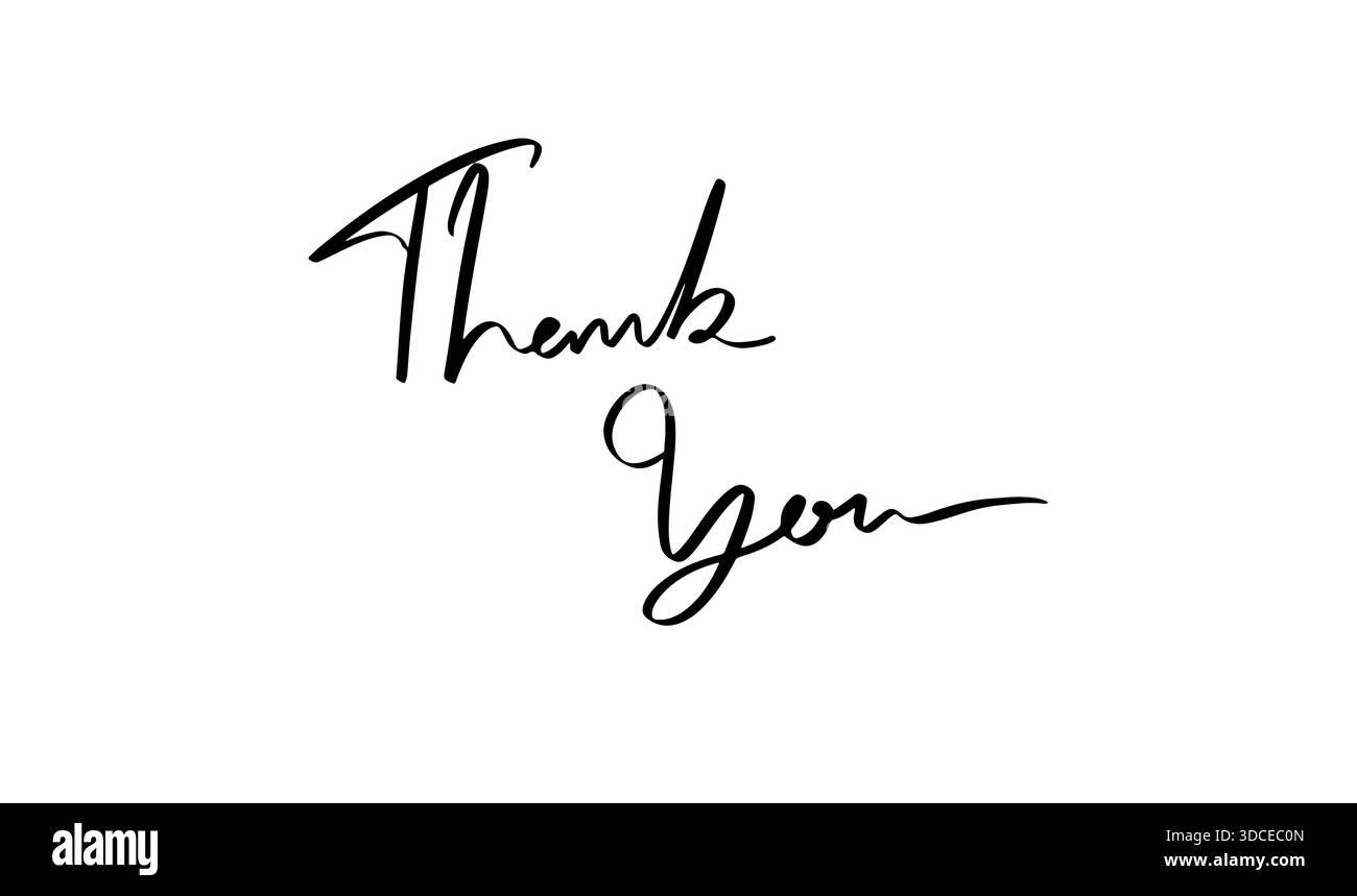 Thank hand drawn thanksgiving Cut Out Stock Images & Pictures - Alamy