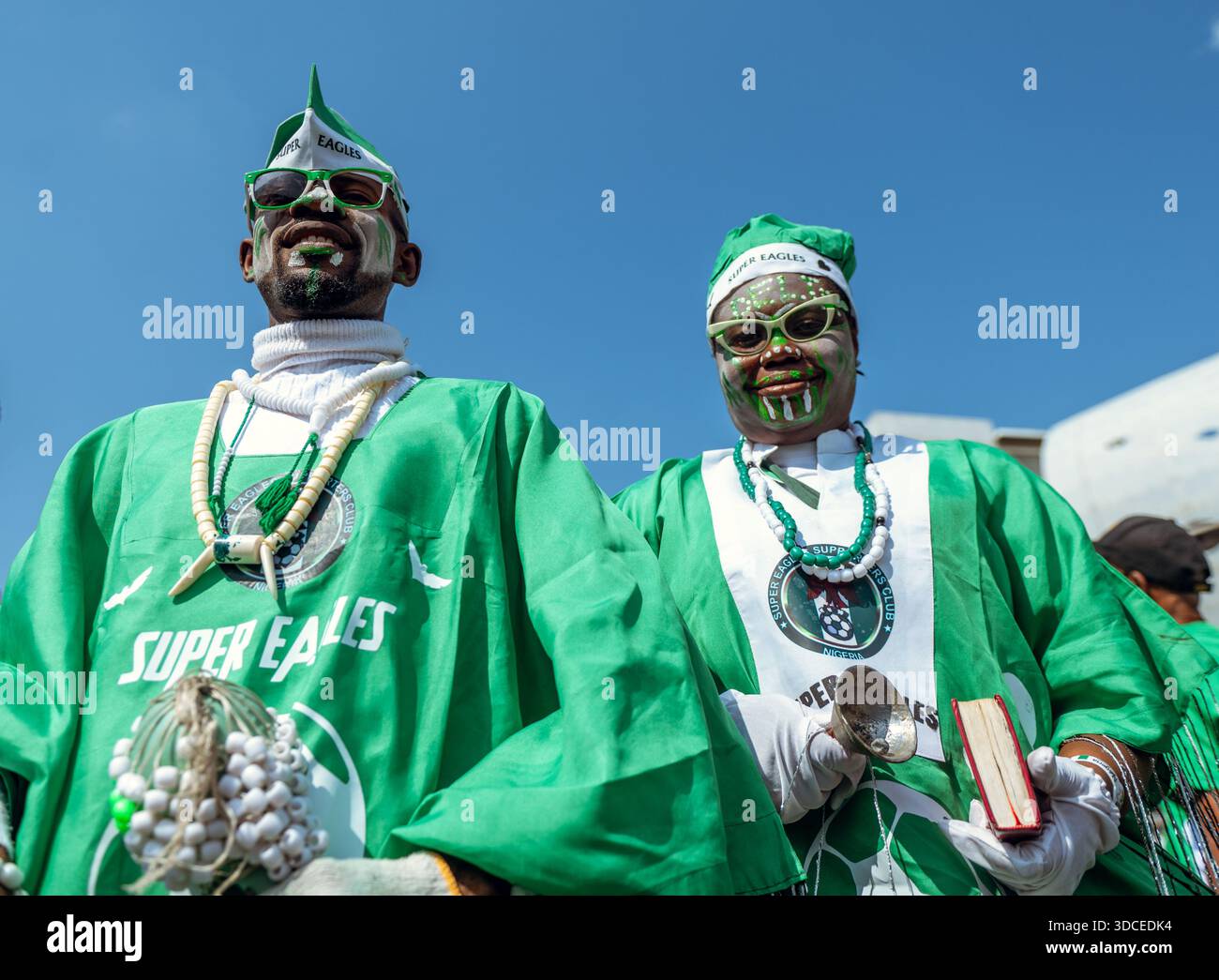 Nigerian fans at the AFCON 2026 qualifier match against Rwanda at ...