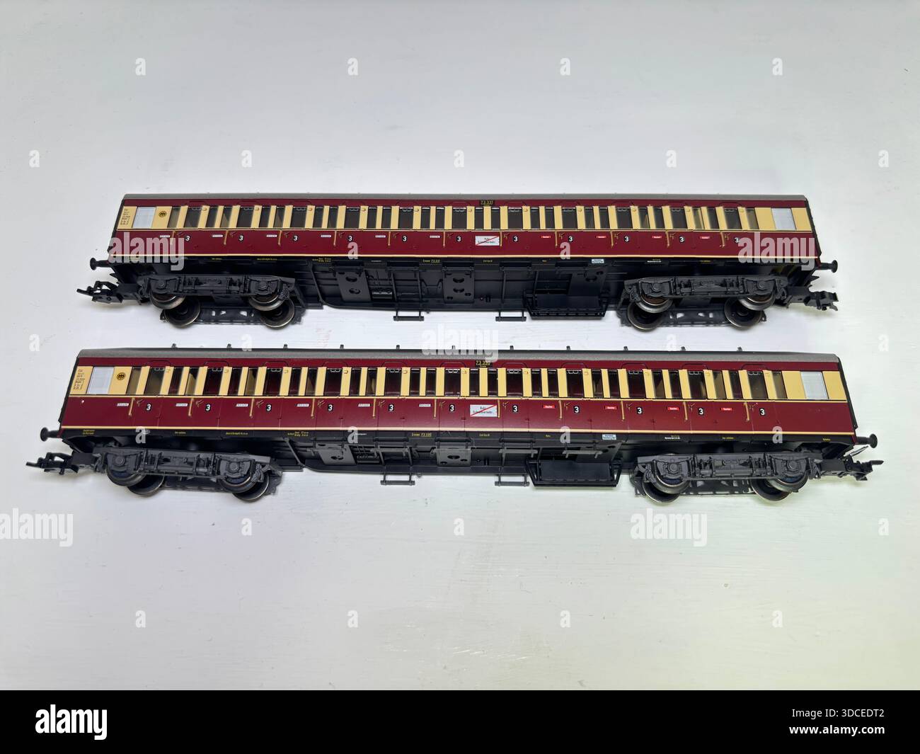 HO scale model railway passenger coaches replicating German railway ...
