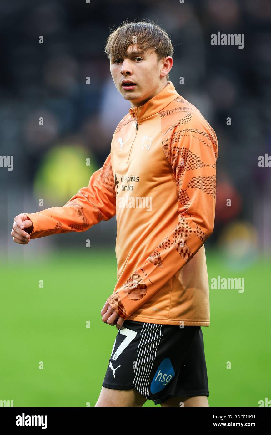Derby County's Owen Eames before the Sky Bet Championship match at ...