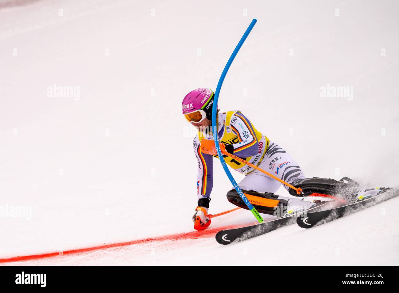 Linus Strasser (GER) during his slalom race during 2026 Audi FIS Ski ...