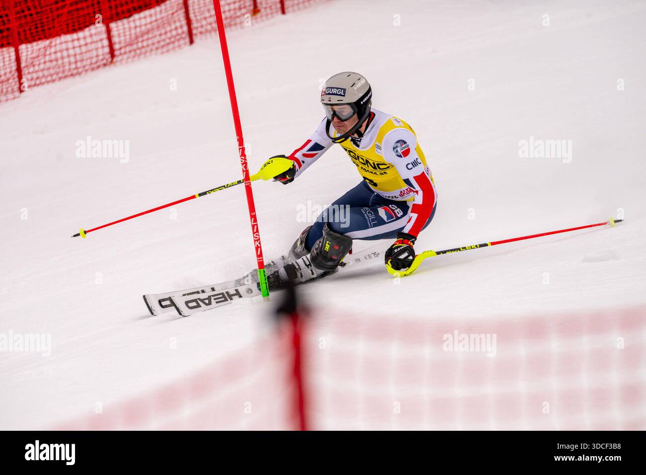 Dave Ryding (GBR) during his slalom race during 2026 Audi FIS Ski World ...