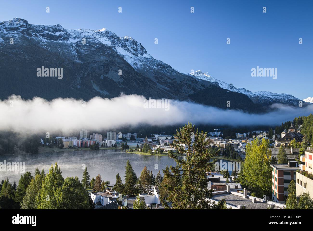 View of St. Moritz, and Lake St. Moritz, Switzerland Stock Photo - Alamy