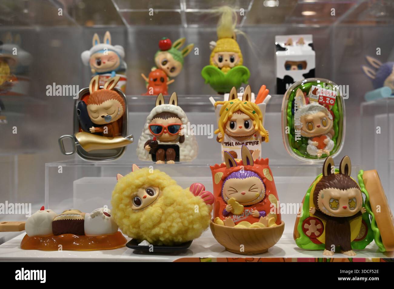 The labubu products display at the POP MART on December 22, 2025 in ...