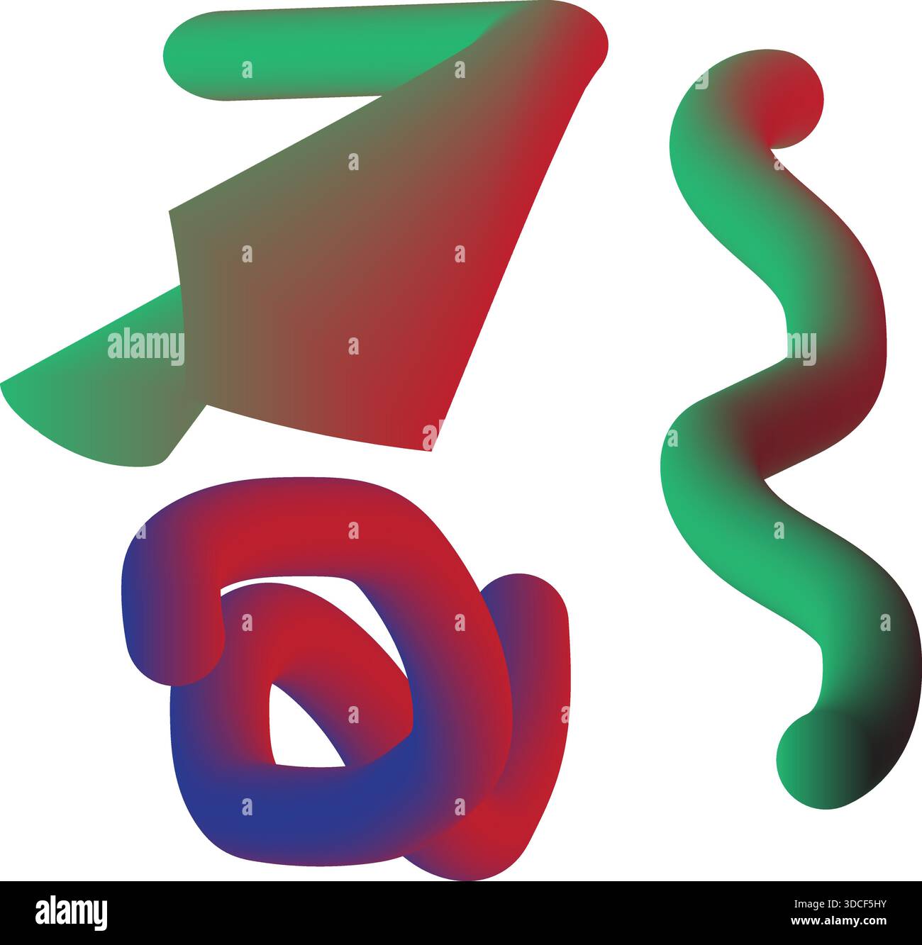 Bold geometric shapes in green Stock Vector Images - Alamy