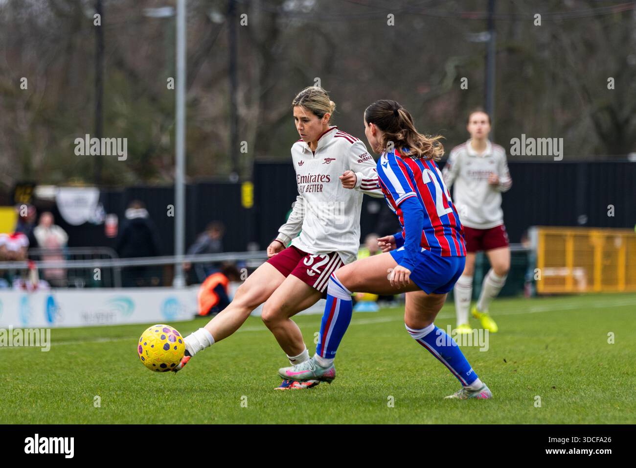 Sutton, UK. 21st Dec 2025. Kyra Cooney-Cross of Arsenal Women in action ...