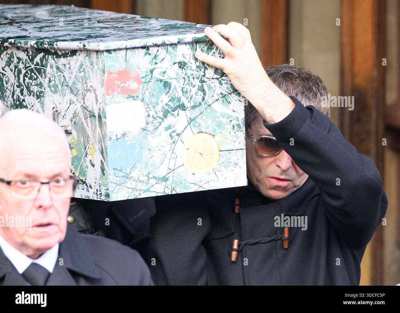 Manchester, UK. December 22nd, 2025. Liam Gallagher a the funeral of ...