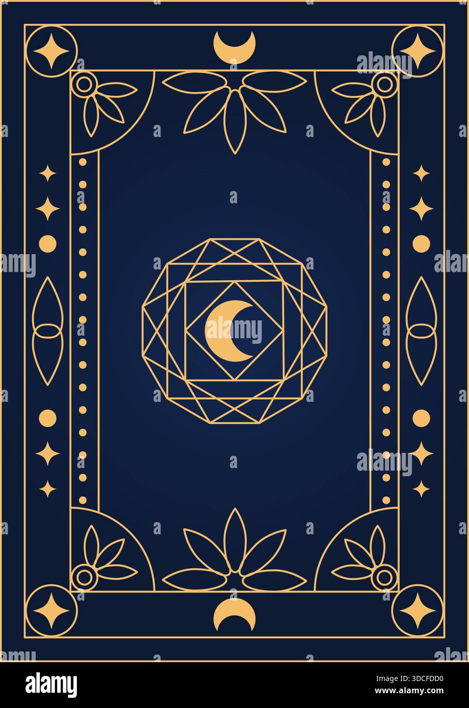 Mystical crescent moon witch Stock Vector Images - Alamy