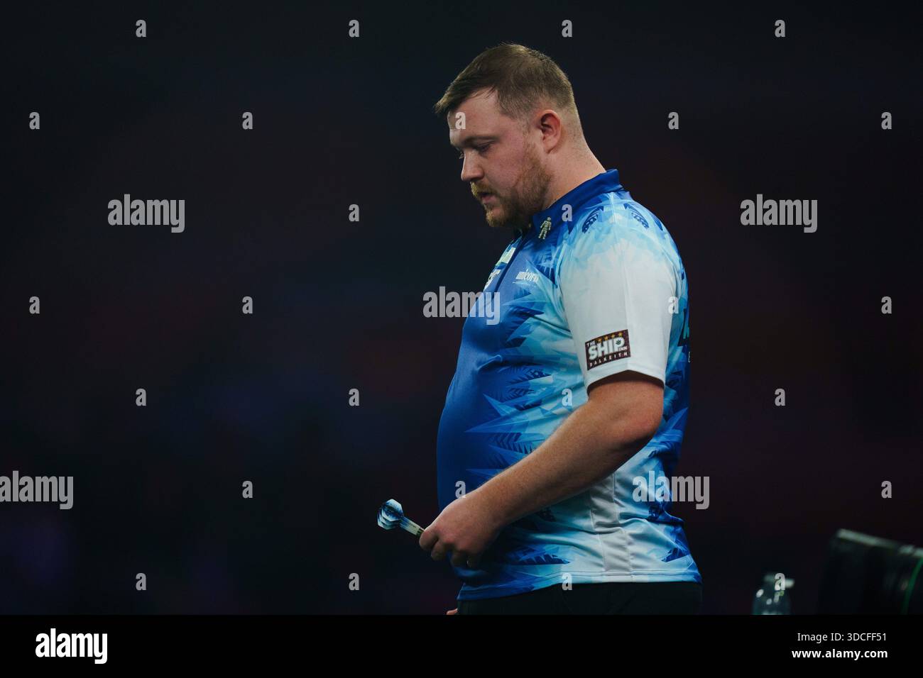 Darren Beveridge during the second round match between Darren Beveridge ...