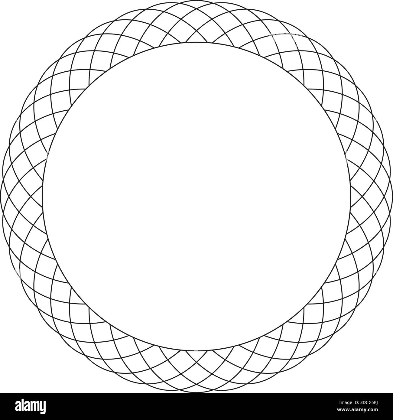 Circular wireframe geometry built with multiple concentric rings in ...