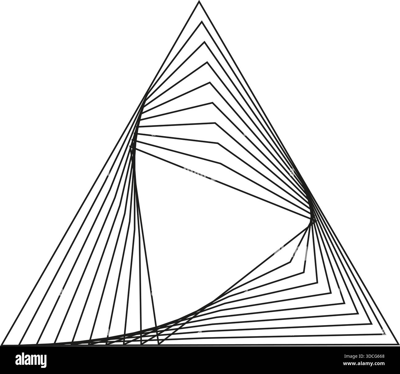 Spiral geometry aligned with triangular framework arranged in circular ...
