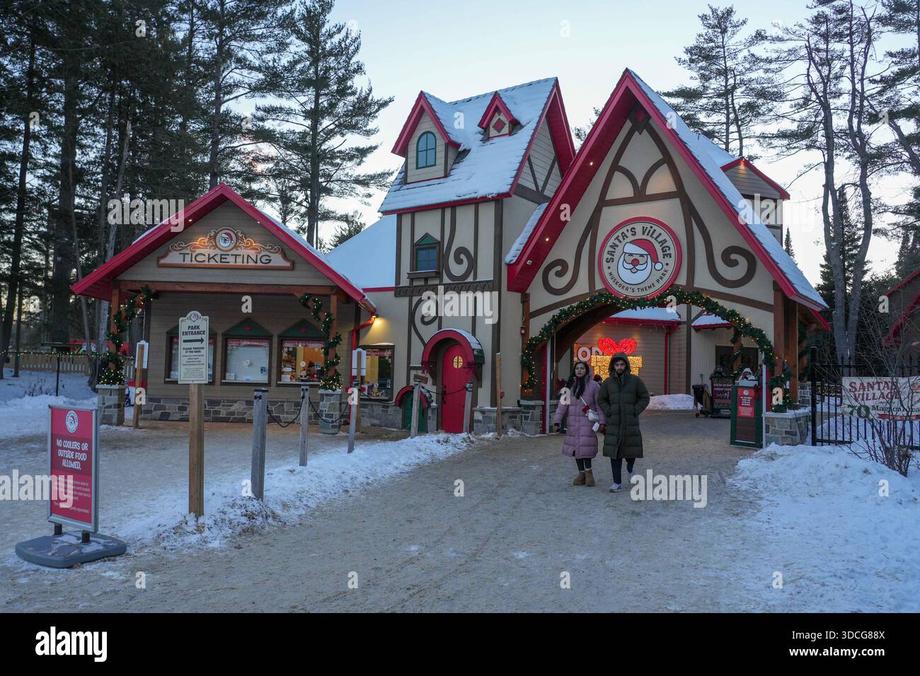 A general view showing the people visiting the Christmas Santa’s ...