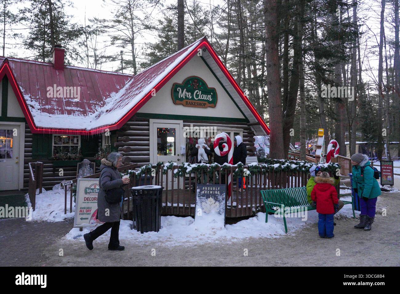A general view showing the people visiting the Christmas Santa’s ...