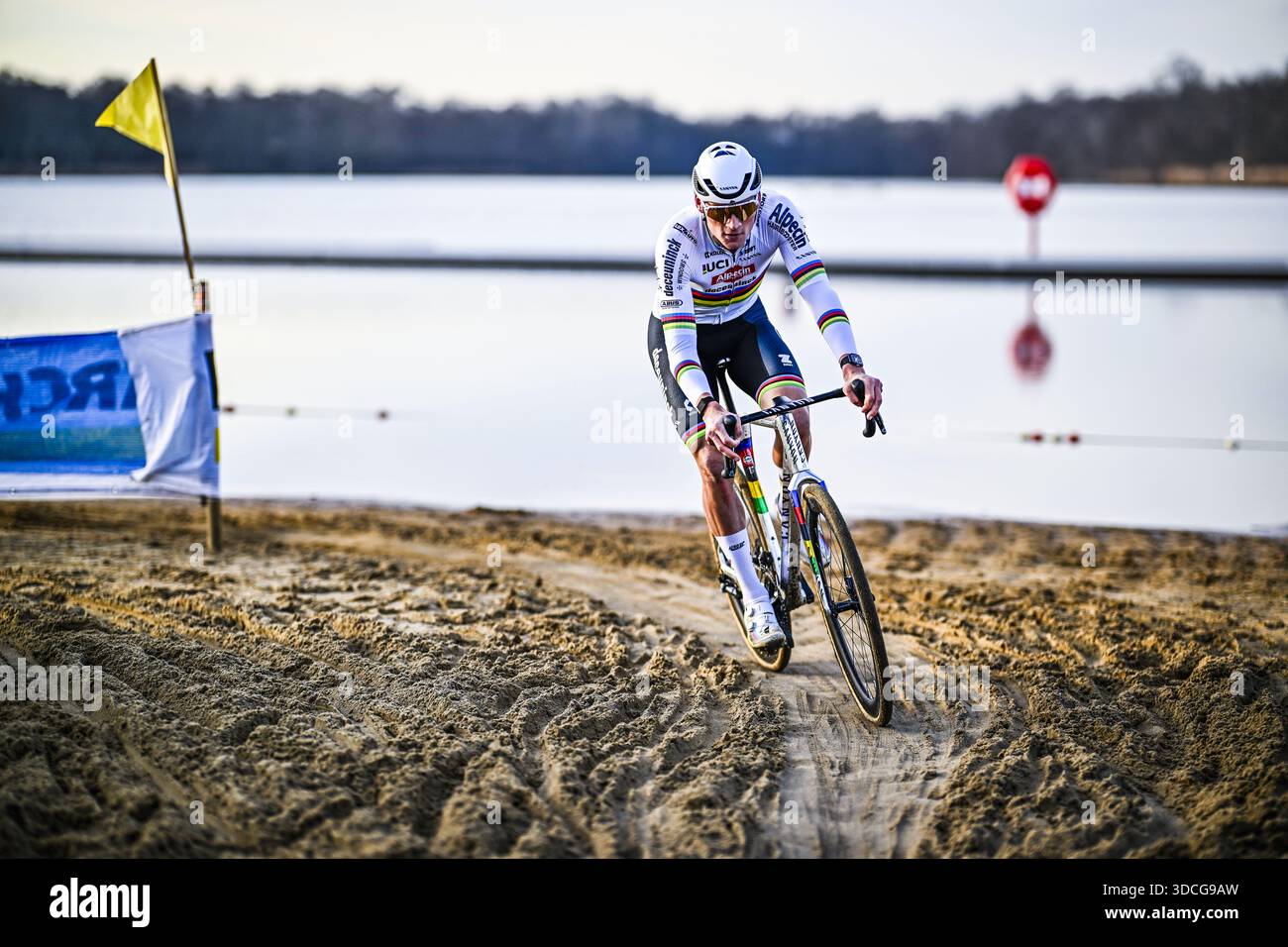 Dutch Mathieu Van Der Poel pictured in action during the men elite race ...