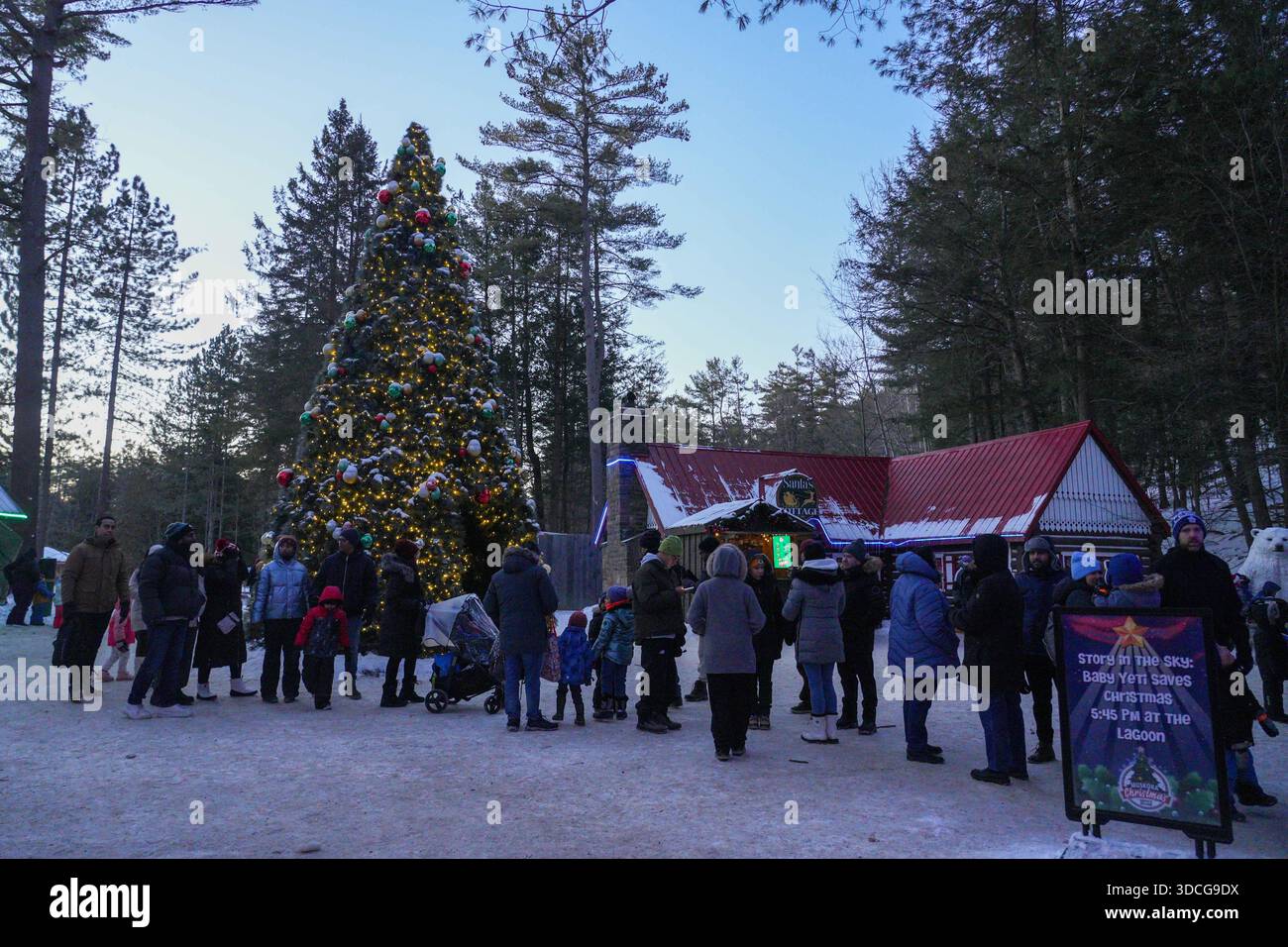 A general view showing the people visiting the Christmas Santa’s ...