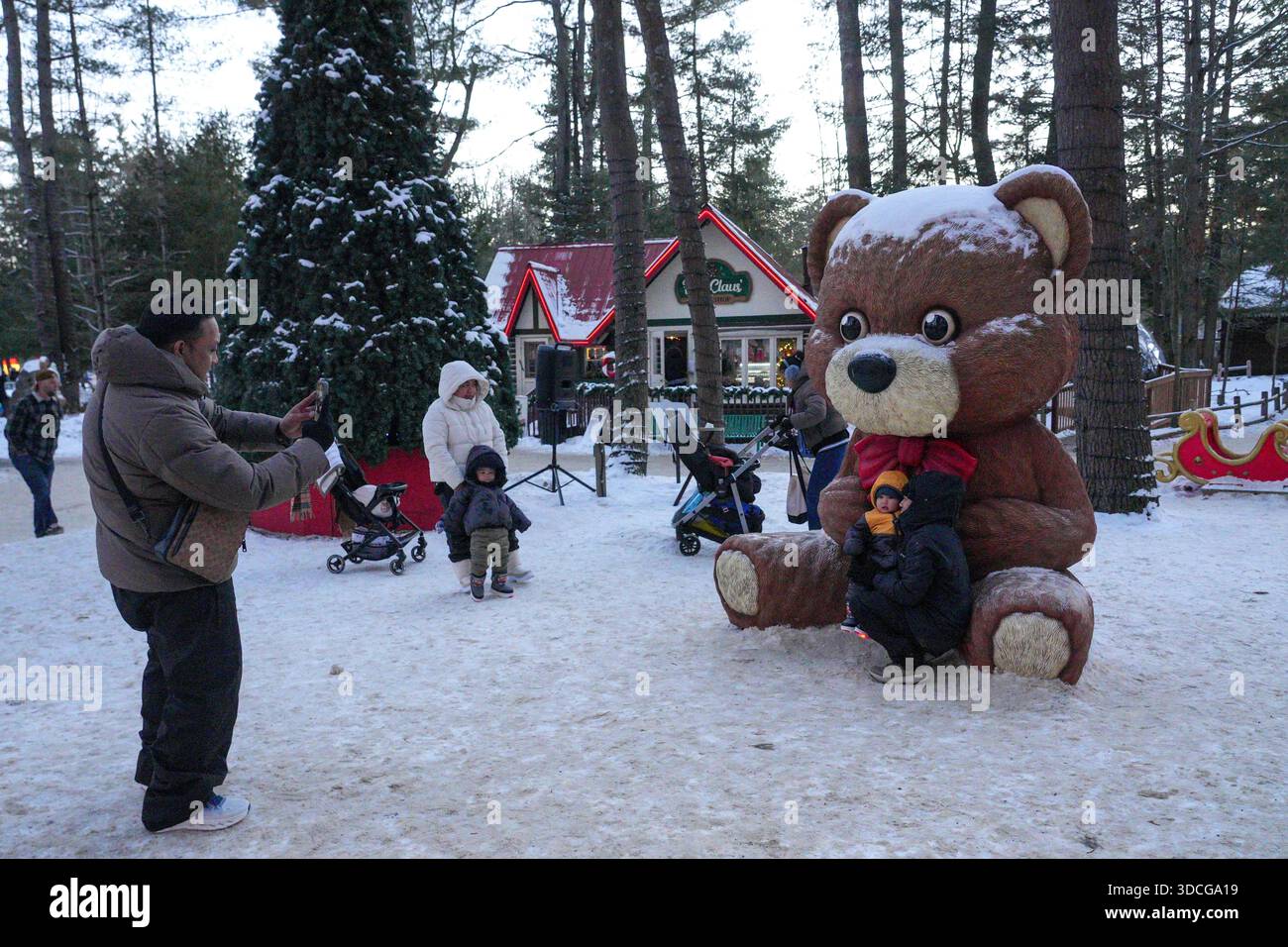 A general view showing the people visiting the Christmas Santa’s ...