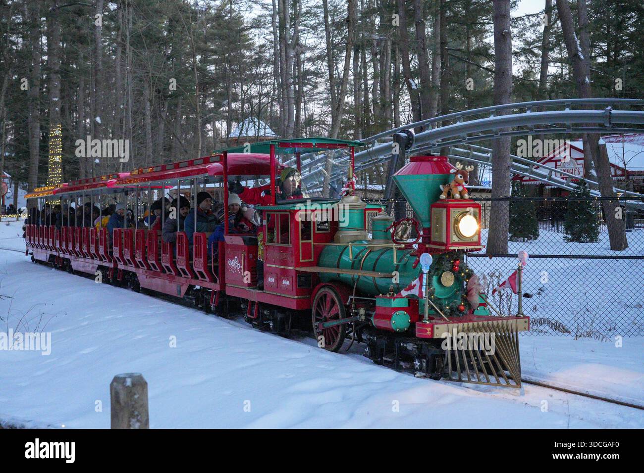 A general view showing the people visiting the Christmas Santa’s ...