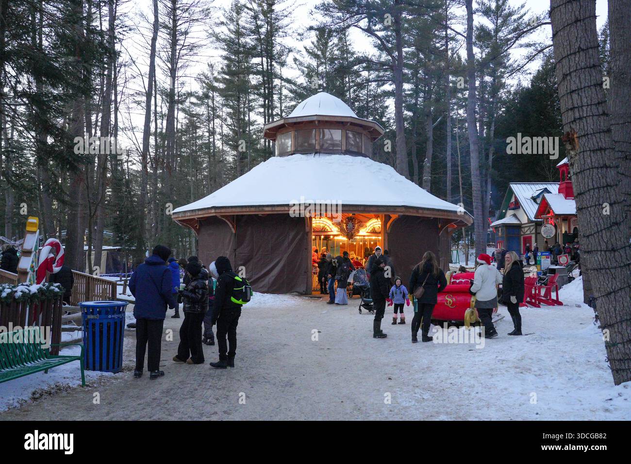 A general view showing the people visiting the Christmas Santa’s ...