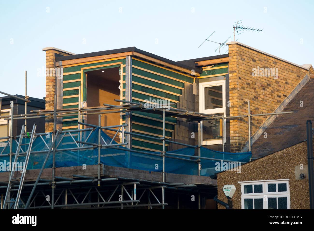 Scaffolding & dormer / dormers / dormas / dorm in process of being ...