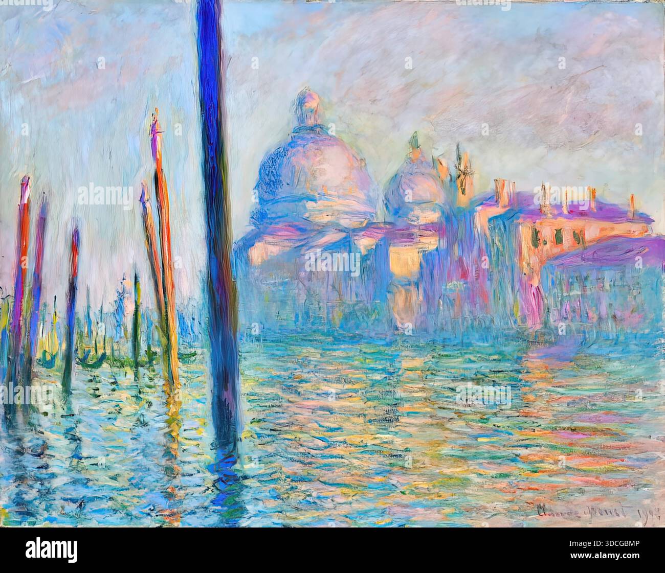 Claude Monet, The Grand Canal, 1908, Impressionist oil, Venetian canal ...