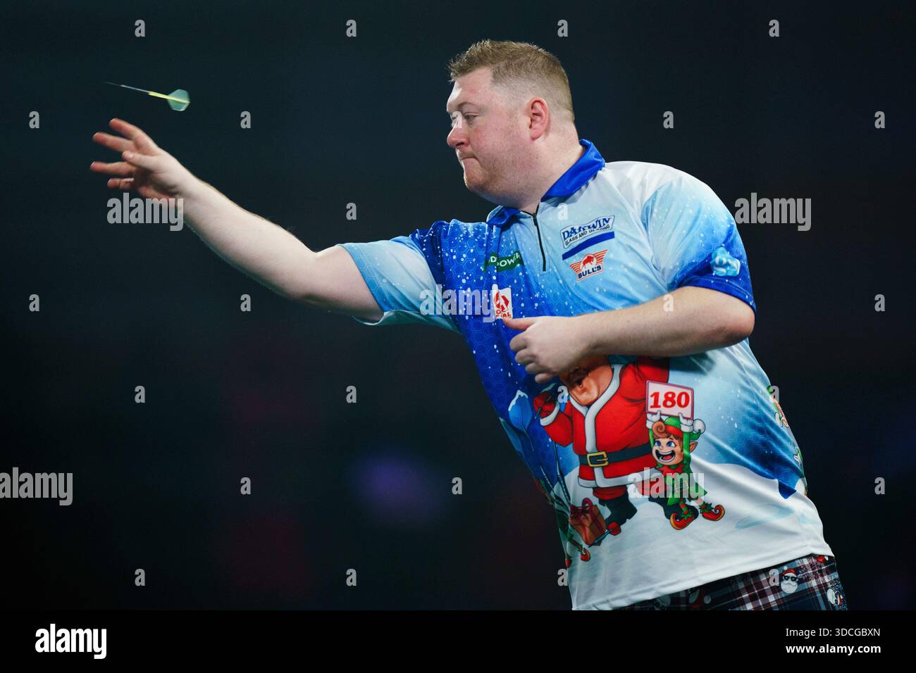 Ricky Evans during the second round match between James Wade and Ricky ...