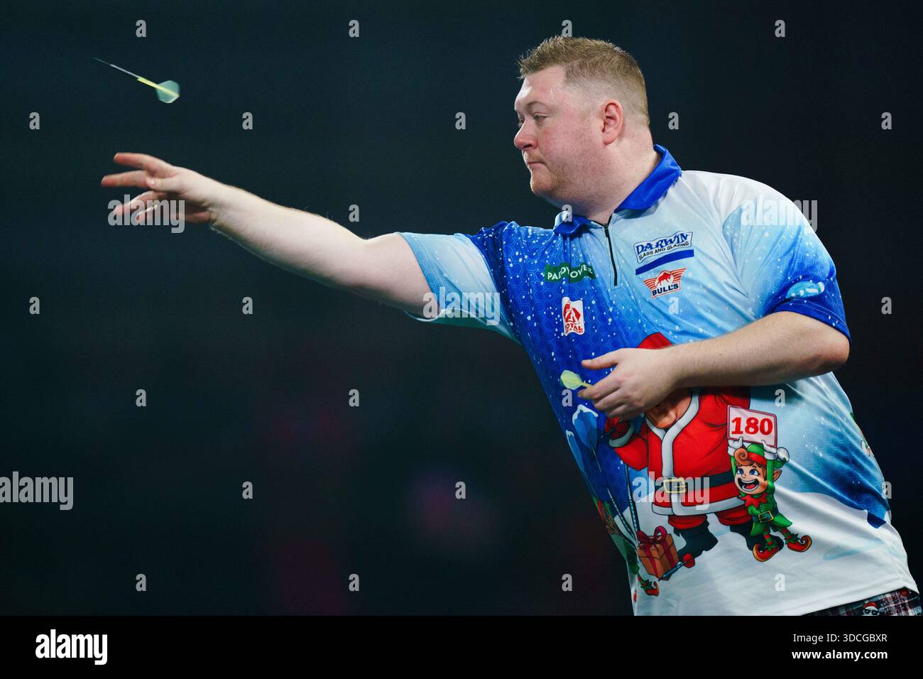 Ricky Evans during the second round match between James Wade and Ricky ...