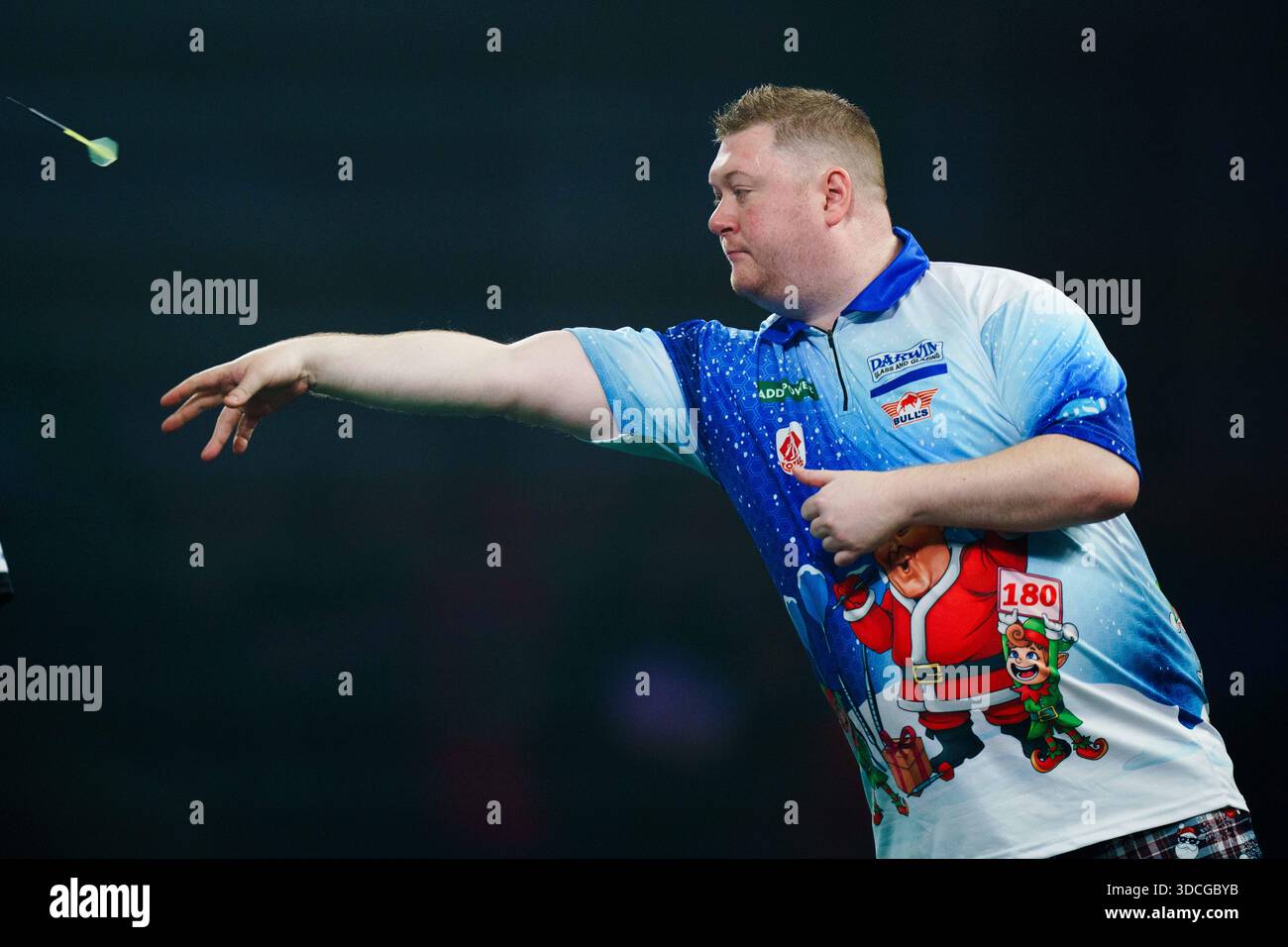 Ricky Evans during the second round match between James Wade and Ricky ...