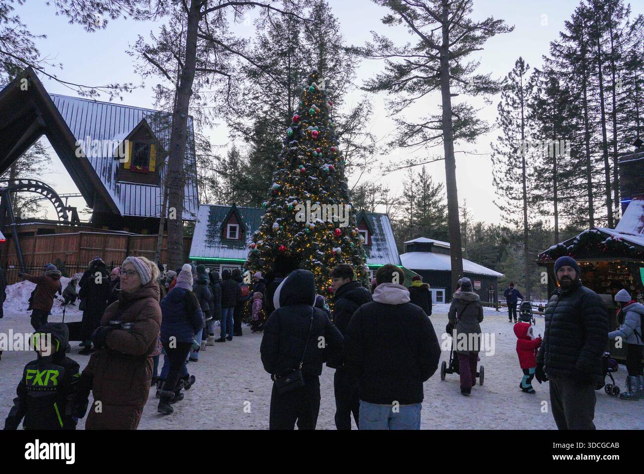 A general view showing the people visiting the Christmas Santa’s ...