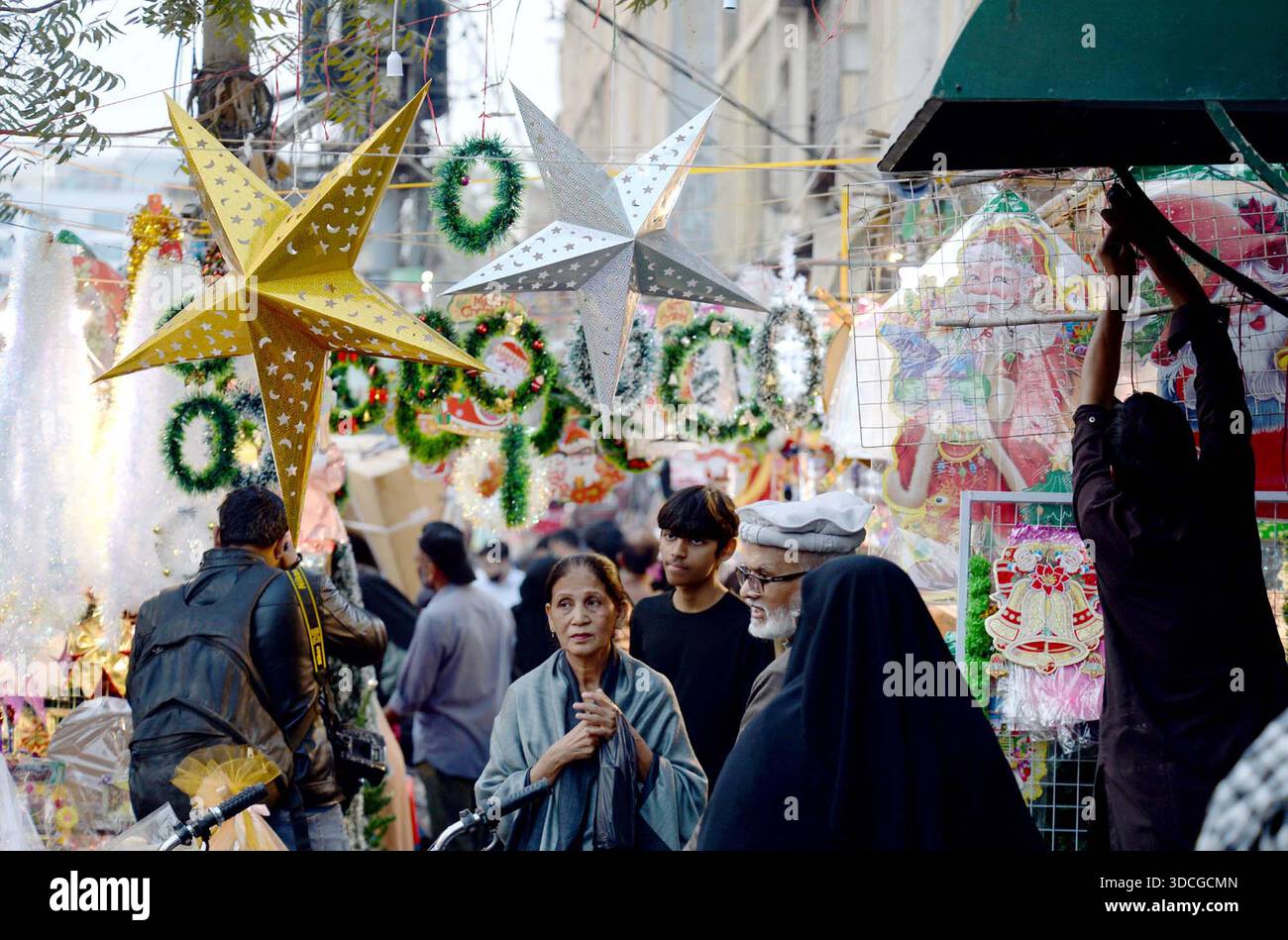 Christmas belongings items are being selling in connection of the ...