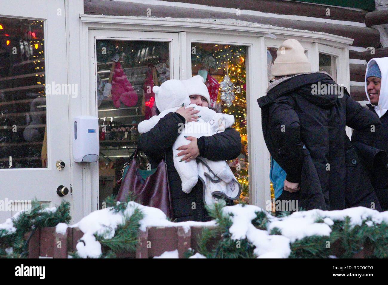 A general view showing the people visiting the Christmas Santa’s ...