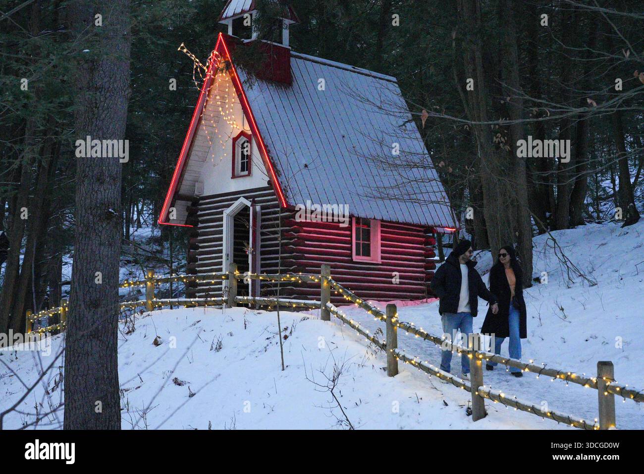 A general view showing the people visiting the Christmas Santa’s ...