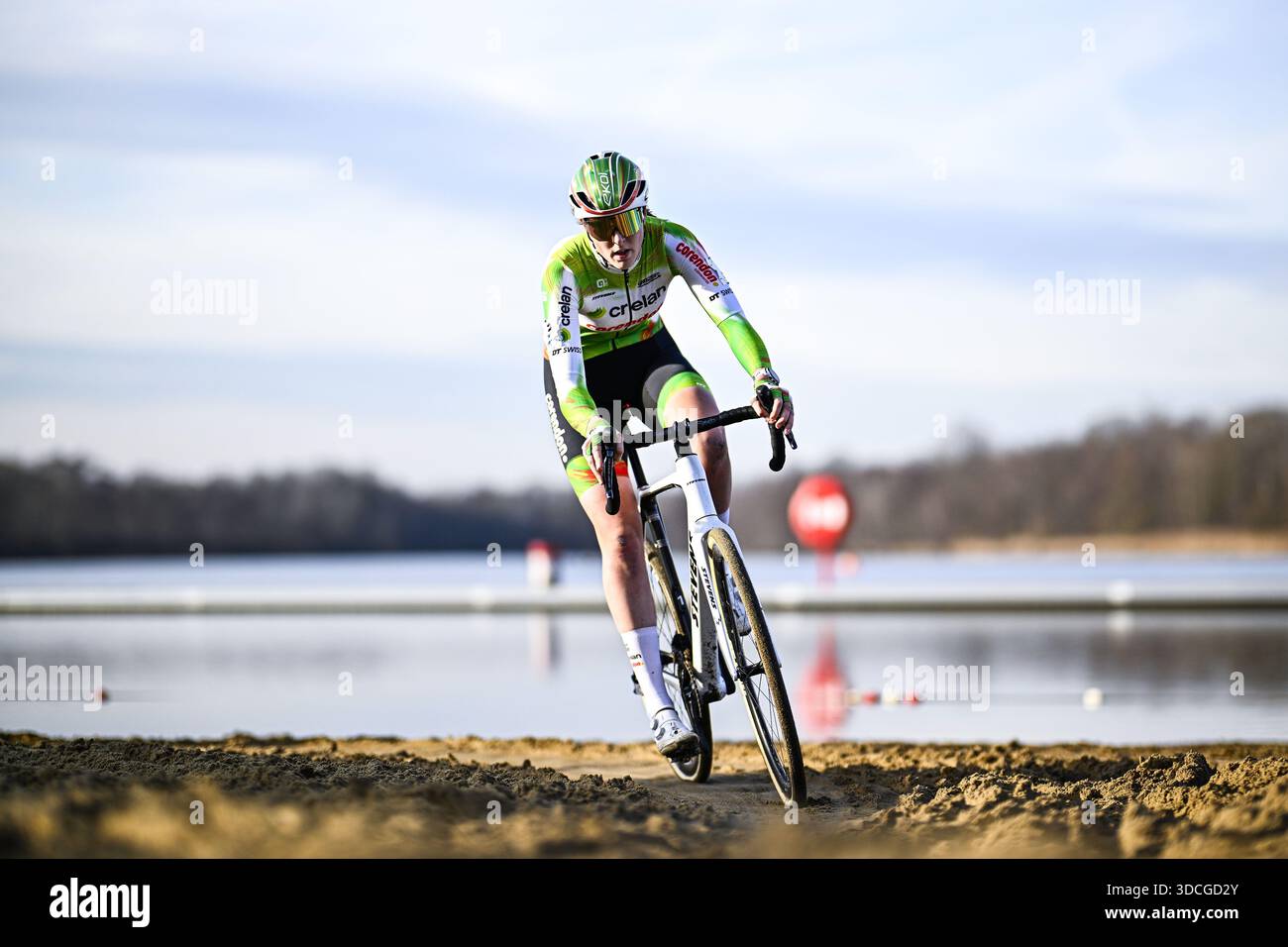 Dutch Manon Bakker pictured in action during the women elite race of ...