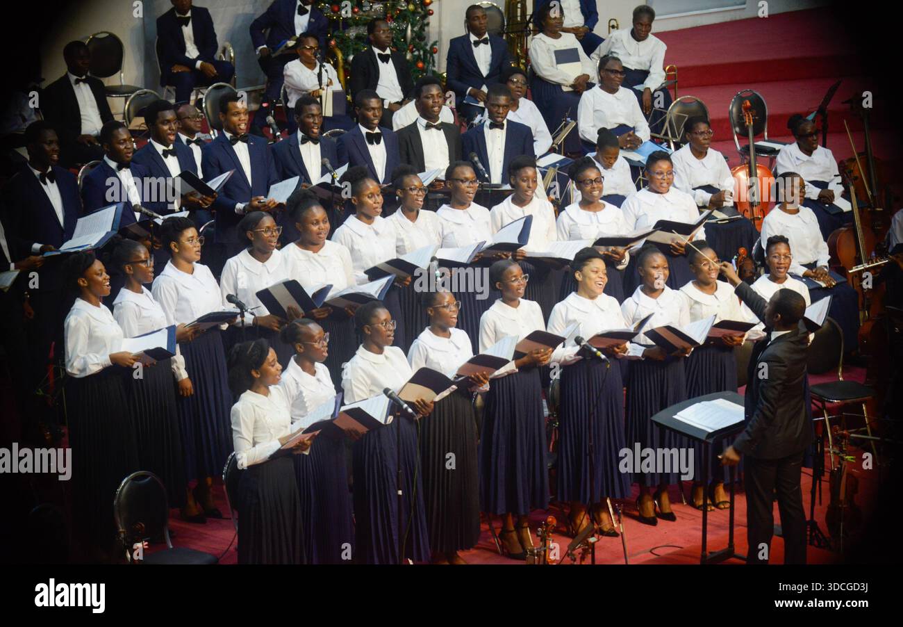 The Apostolic Faith Church choir performs during the church's 2025 ...