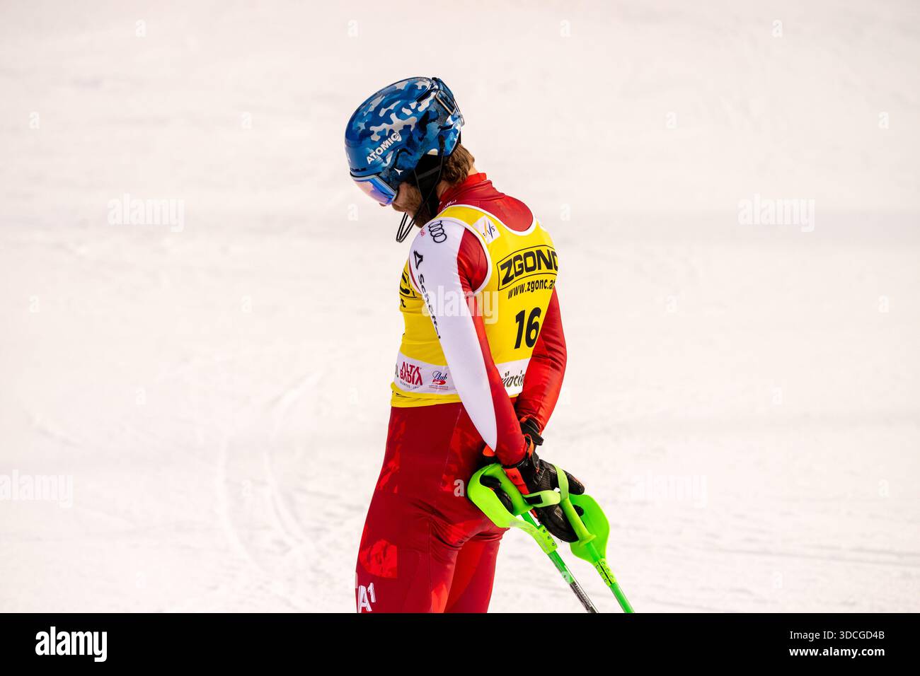 Marco Schwarz (AUT) disqualified in the second round of slalom during ...