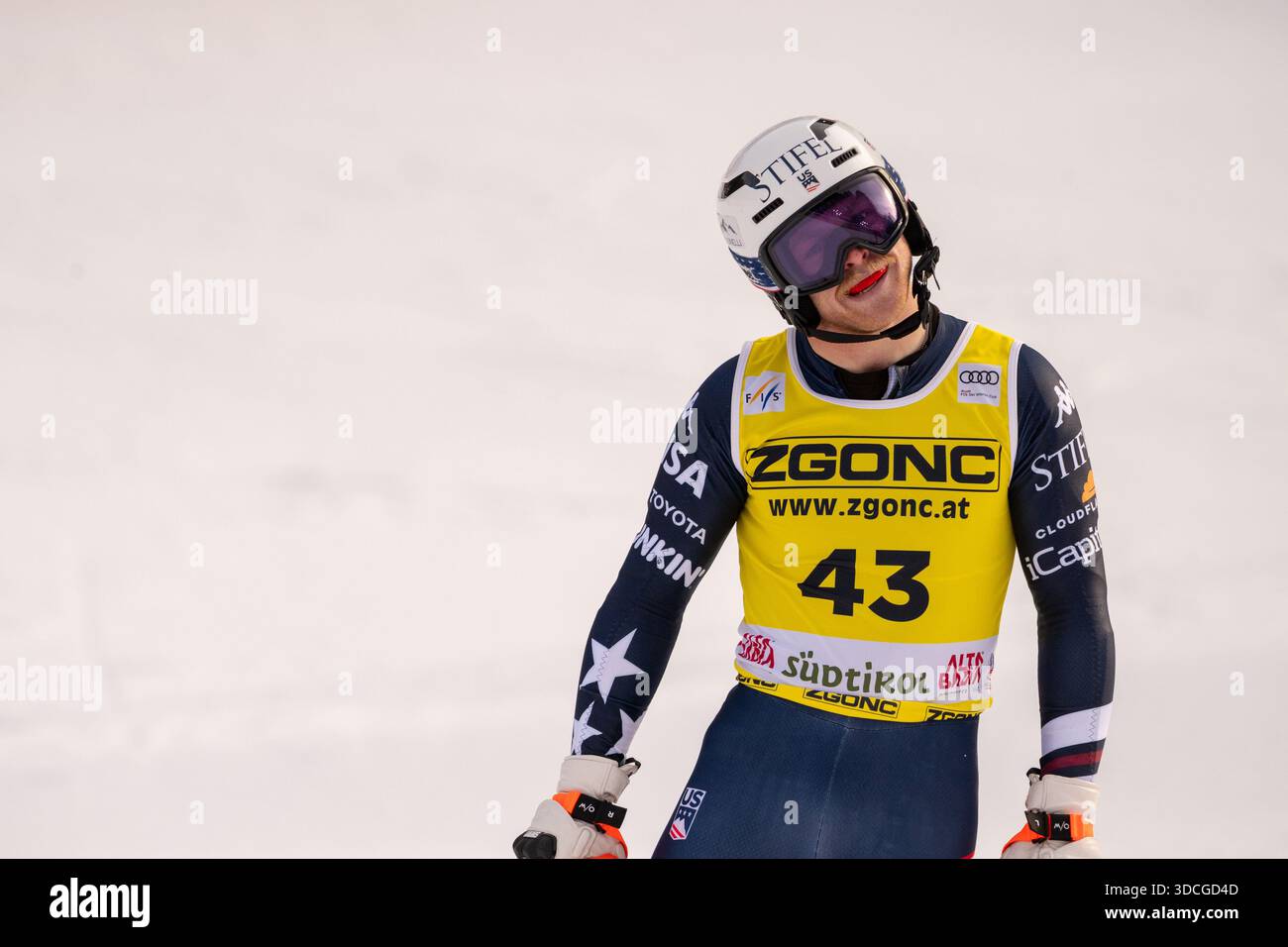 Jett Seymour (USA) in the second round of slalom during 2026 Audi FIS ...